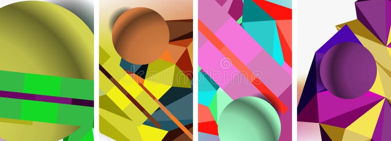 Vibrant Collage of Colorful Shapes and Patterns in Art Stock Vector ...