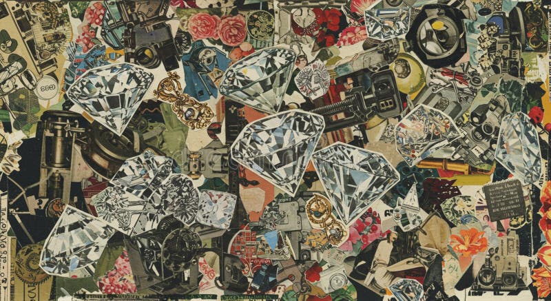 A Vibrant Dadaism Collage Composed of Overlapping Images Featuring ...