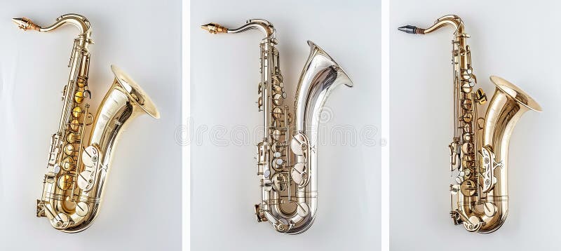 Vibrant Collage of Musical Instruments with White Vertical Dividers and ...