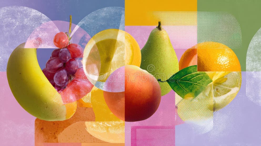 Vibrant Collage Showcasing an Array of Overlapping Fruit Textures in a ...