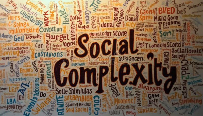 Vibrant Collage of Words Illustrating Social Complexity Stock Photo ...