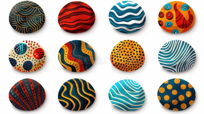 Vibrant Collection of Abstract Doodles Featuring Fun Geometric Shapes ...