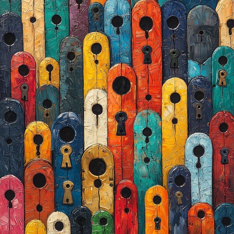 Abstract Keyhole Pattern Collection Stock Illustration - Illustration ...