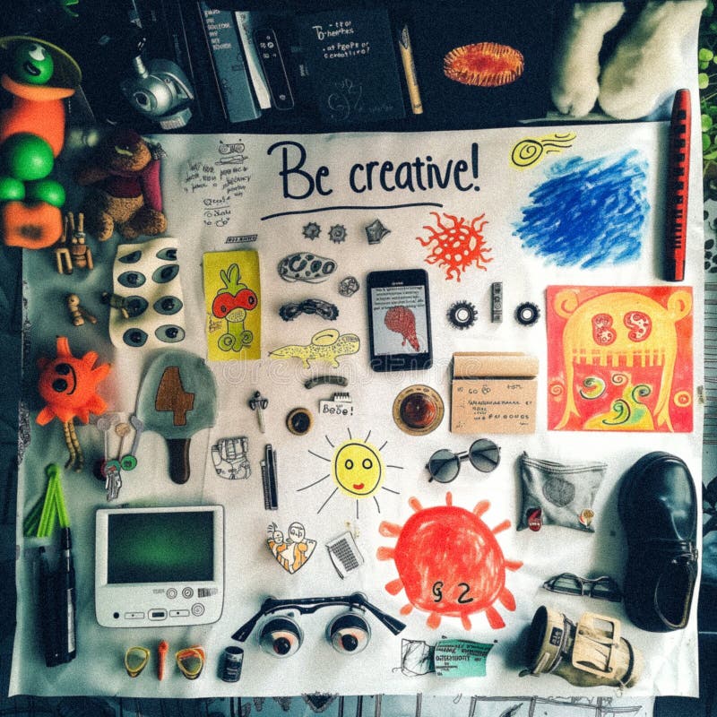 The Curious Collection: a Symphony of Objects on a Table. Generative AI ...