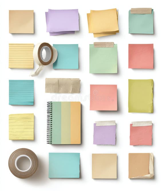 Colorful Sticky Notes Collection on White Background Stock Photo ...