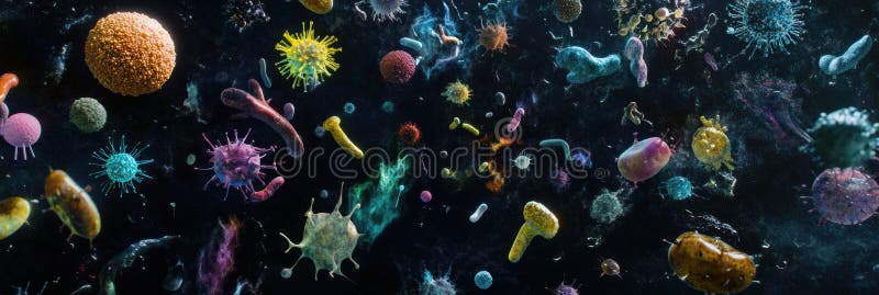 Diverse Array of Bacteria and Microbes Showcasing Uniqueness in ...