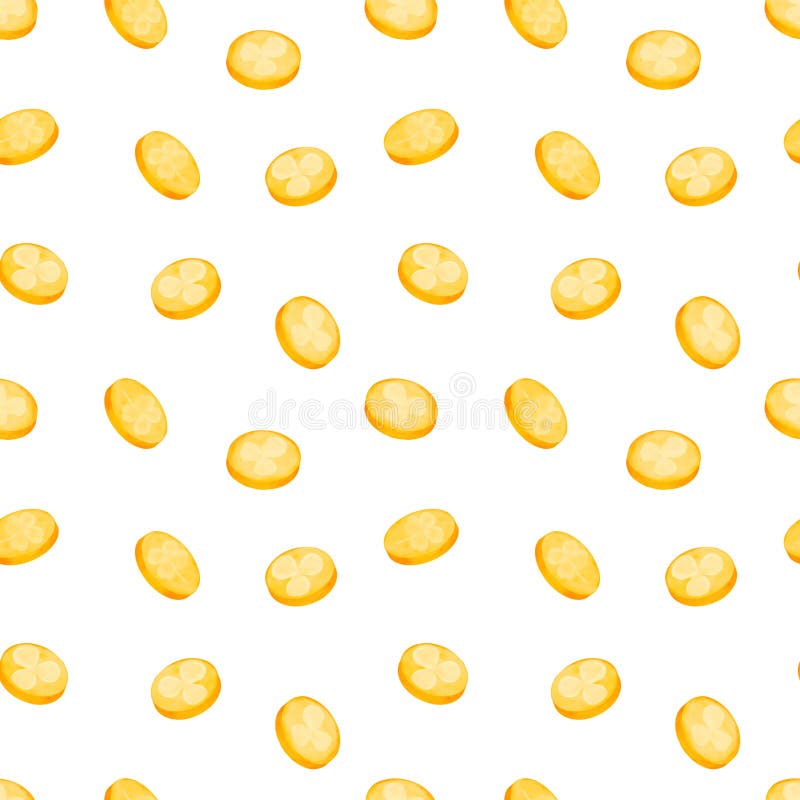 A Vibrant Collection of Bright Yellow Coins Arranged on a Pure White ...