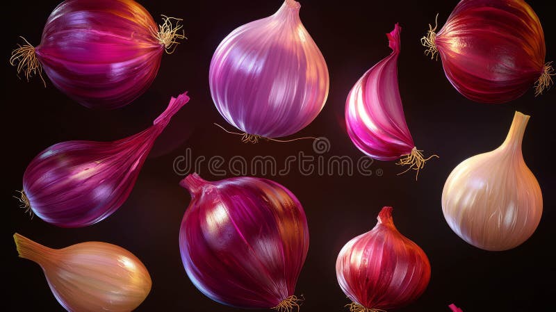 Vibrant Collection of Colorful Onions Showcasing Varieties and Textures ...