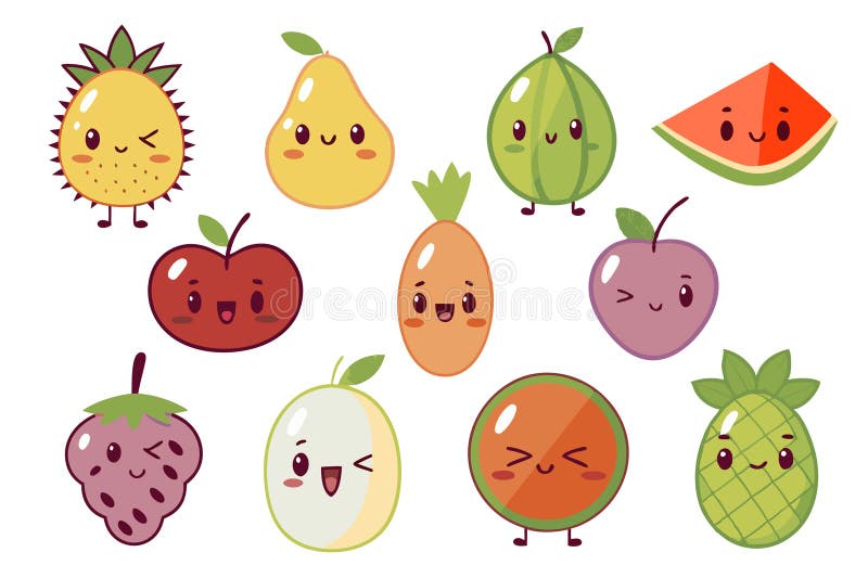 Fresh & Fun Fruit Vector Collection for Creative Designs Stock ...
