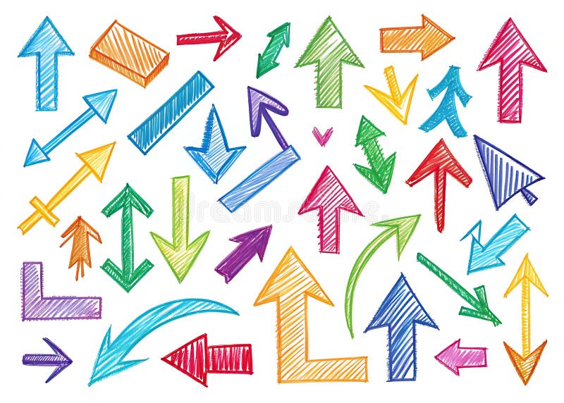 Dynamic HandDrawn Arrow Set for Infographics Presentations and Design ...