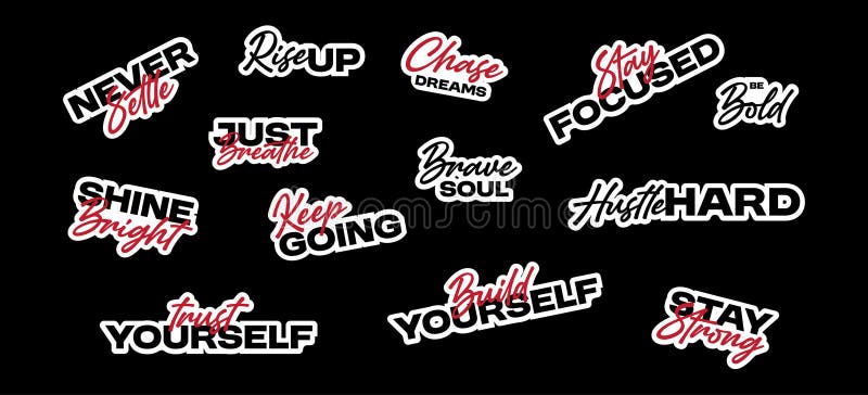 Handwritten Motivational Stickers Stock Illustrations – 1,090 ...