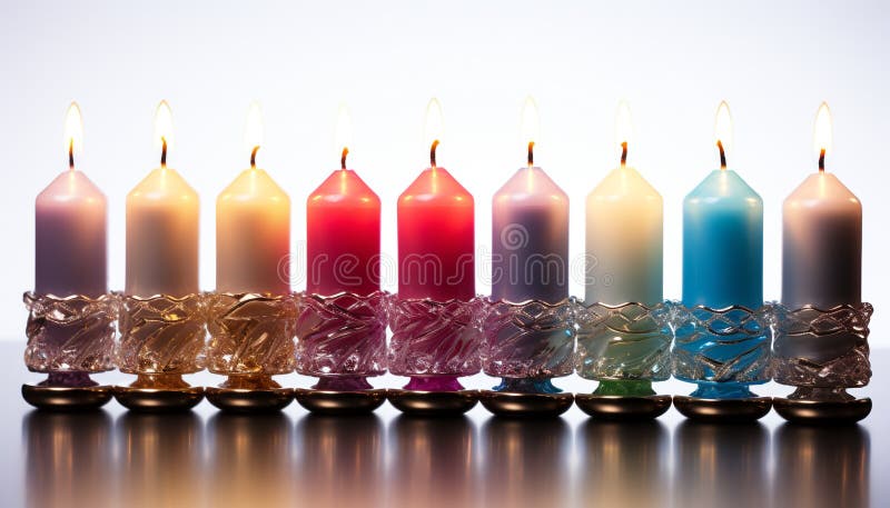 A Vibrant Collection of Multi Colored Candles Illuminates the ...
