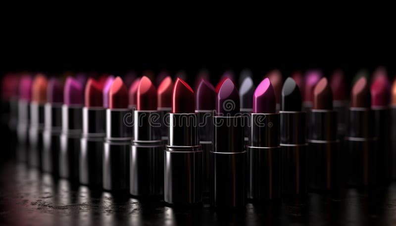 A Vibrant Collection of Multi Colored Lipsticks in a Row Generated by ...