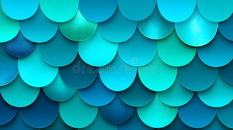 A Vibrant Collection of Overlapping Turquoise Scales, Showcasing an ...