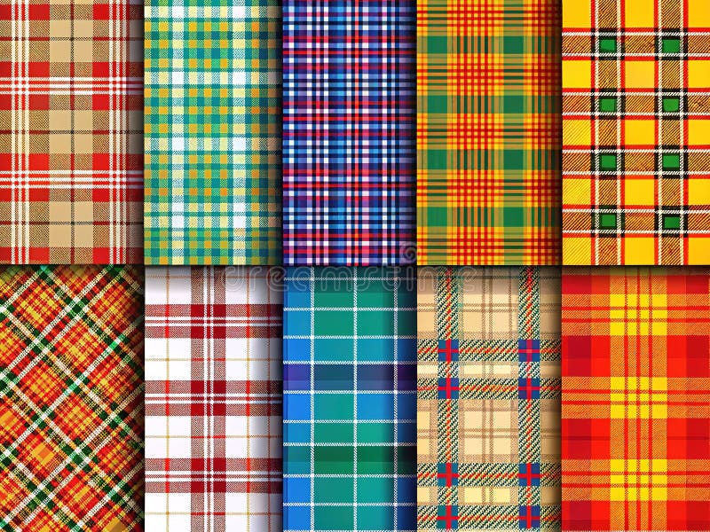 A Vibrant Collection of Plaid Patterns Bold Bright and Ready for Your ...