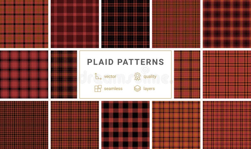 A Vibrant Collection of Plaid Patterns Featuring Square Checks and ...