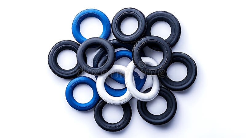 Colorful Rubber Gaskets for Various Applications Stock Illustration ...