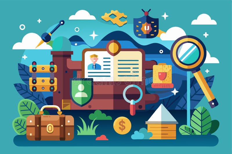 A Vibrant Collection of Scavenger Hunt Elements Designed for Outdoor ...