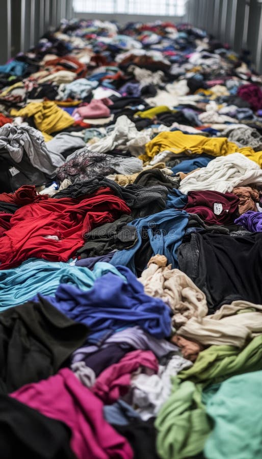 Vibrant Collection of Second Hand Clothes Showcasing the Environmental ...