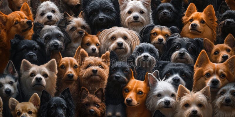 Vibrant Collection of Small Dog Breeds Stock Image - Image of friendly ...