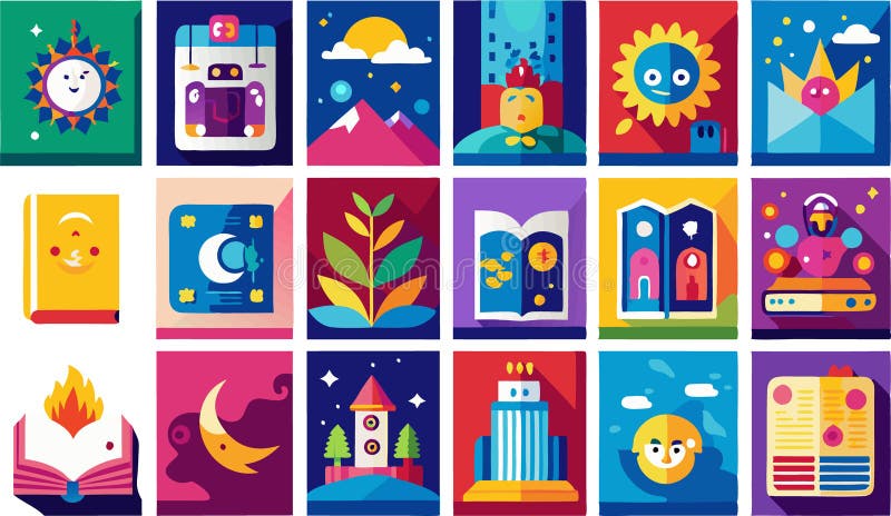 Stylized Book, School, Education, Reading, Literature, Isolated. Stock ...