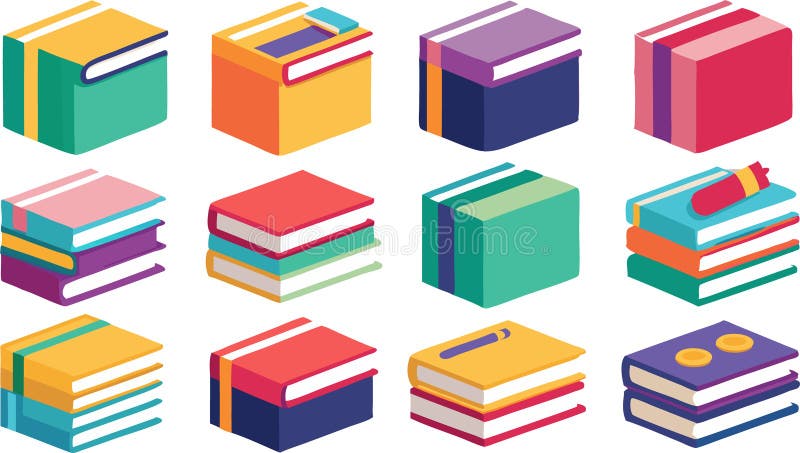 Stylized Book, School, Education, Reading, Literature, Isolated. Stock ...