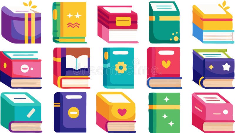 Stylized Book, School, Education, Reading, Literature, Isolated. Stock ...