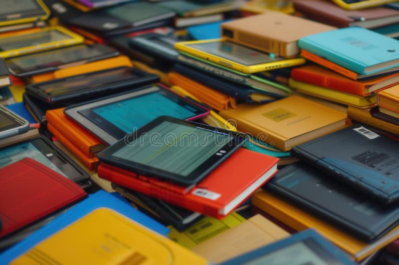 A Vibrant Collection of Tablets and E-readers Showcasing Educational ...
