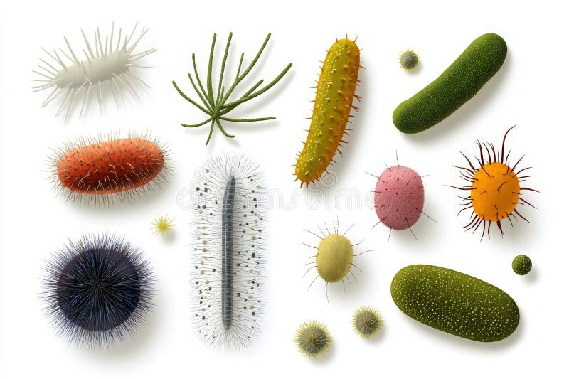 A Vibrant Collection of Various Microorganisms Showcasing Their Unique ...