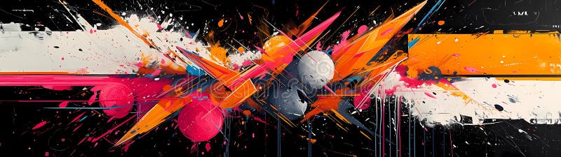 A Vibrant Collision of Sharp Edges and Geometric Forms, Radiating an ...