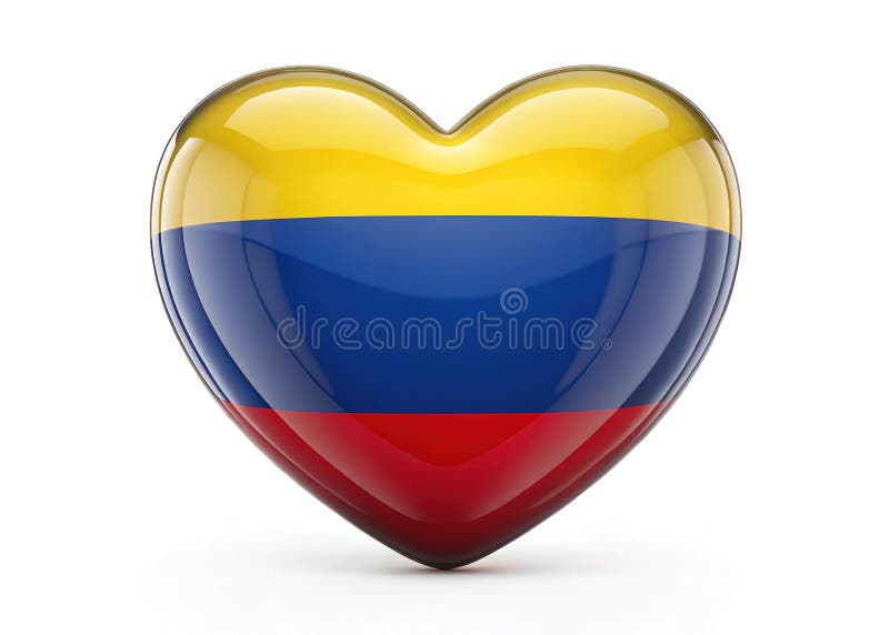 Vibrant Colombian Heart Flag Design Transparent Vector Graphic for ...
