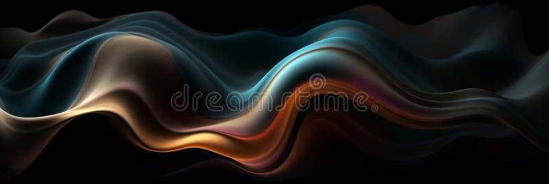 Vibrant Color Blends Create Abstract Fluid Waveforms with a Dynamic and ...