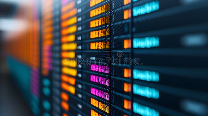 Vibrant Color-Coded Order List Displaying Real-Time Status Updates with ...