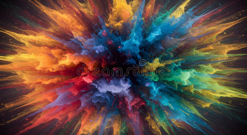 Vibrant Color Explosion: Abstract Art Background Stock Illustration ...