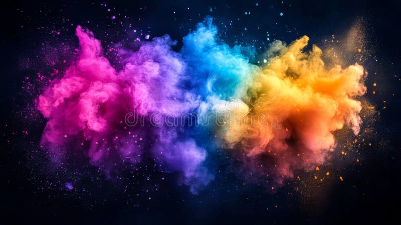 Vibrant Color Explosion Abstract Art Design Stock Illustration ...