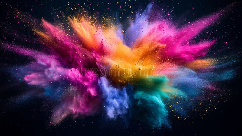 Vibrant Color Explosion Abstract Art Display Stock Illustration ...