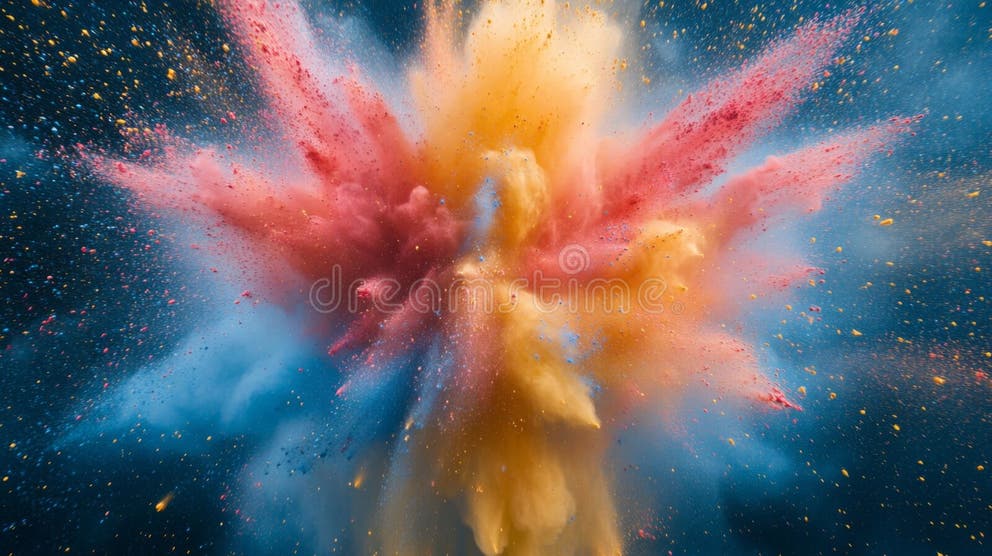 Vibrant Color Explosion Abstract Art Display Stock Illustration ...