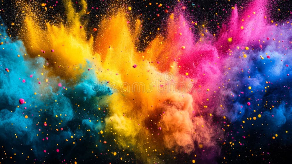 Vibrant Color Explosion Abstract Art Image Stock Illustration ...
