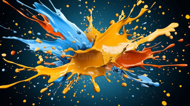 Vibrant Color Explosion Abstract Art Color Splash Dynamic Energy ...