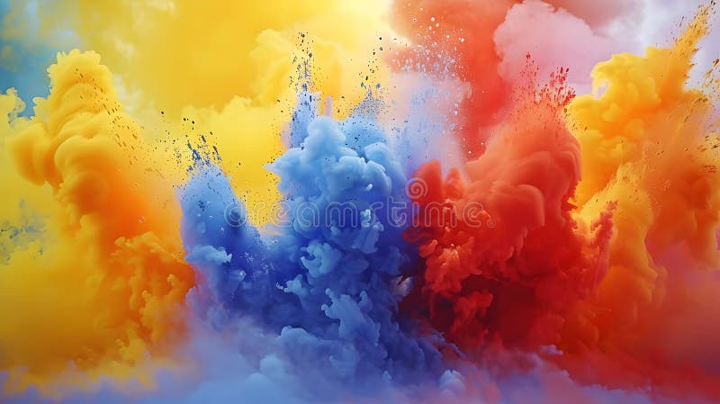 Vibrant Color Explosion Abstract Background Image Stock Illustration ...