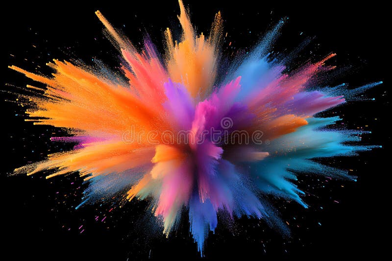 Vibrant Color Explosion Abstract Paint Burst Background Design Stock ...