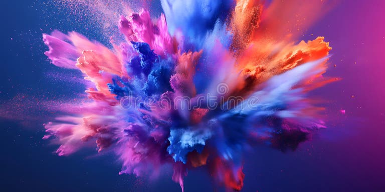 Vibrant Color Explosion Abstract Paint Burst Background Image Stock ...
