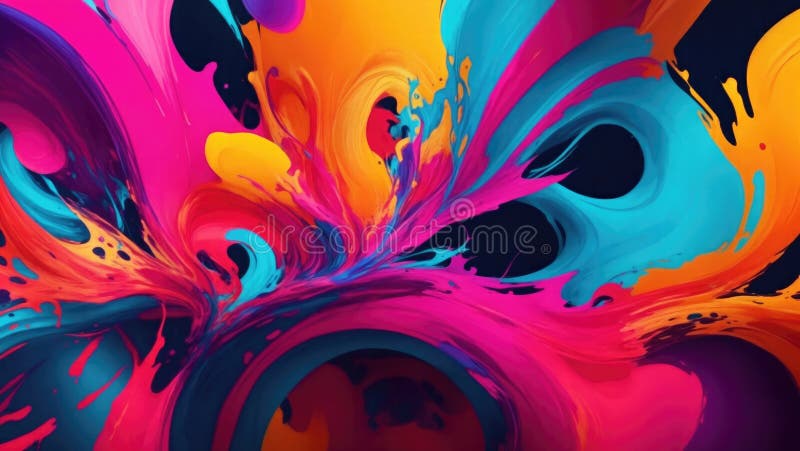 Vibrant Color Explosion Abstract Paint Splash Background Stock ...