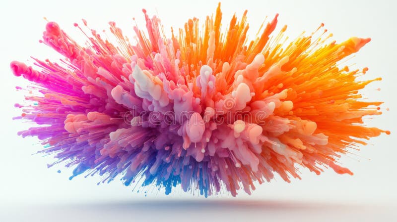 Vibrant Color Explosion Abstract Paint Splash Stock Illustration ...