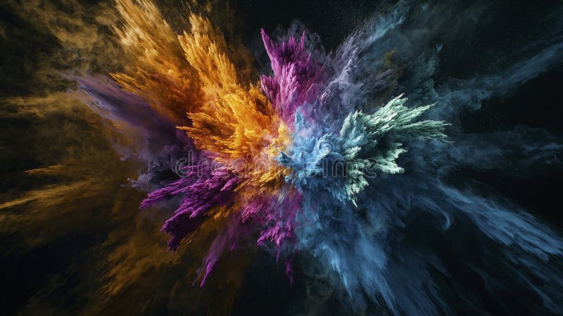 Vibrant Color Explosion Art Abstract Design Digital Artwork Creative ...