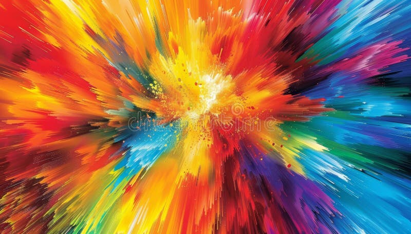 Vibrant Color Explosion Background Abstract Design with Dynamic Strokes ...