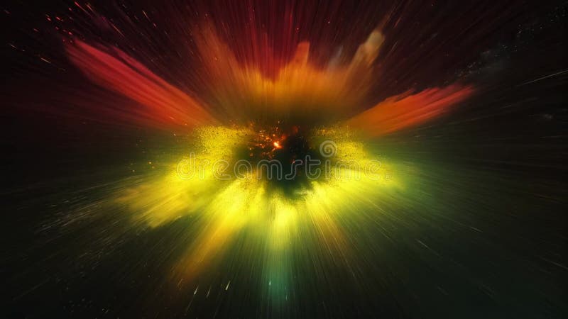Vibrant Color Explosion Creating Dynamic Visual Energy Effect Stock Video Video Of Movement
