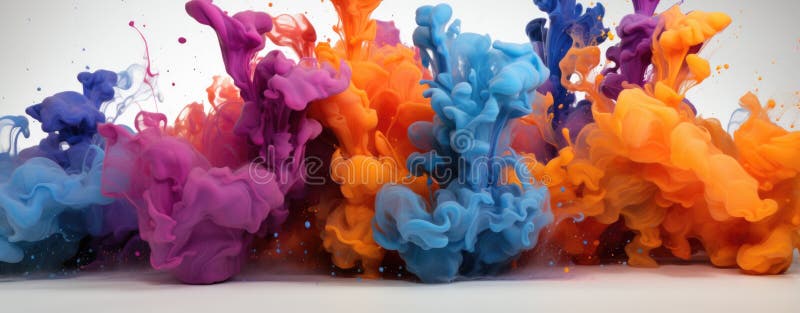 Vibrant Color Explosion for Modern Abstract Banner Design. GenerativeAI ...