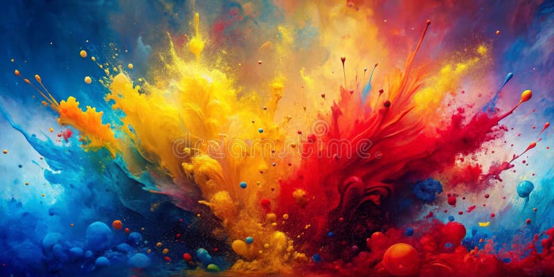 Vibrant Color Explosion a Symphony of Hues and Textures. Generative AI ...