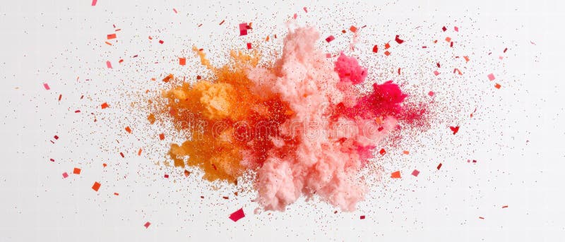 Vibrant Color Explosion on White Background Stock Illustration ...